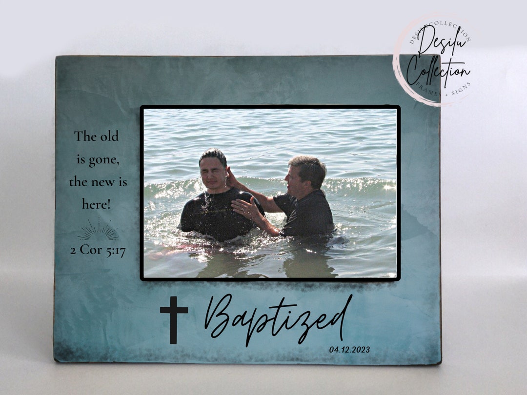 Adult Baptism Picture Frame, Adult Baptism Gifts, Teen Baptism, Baptism Gift, Baptized Date ...