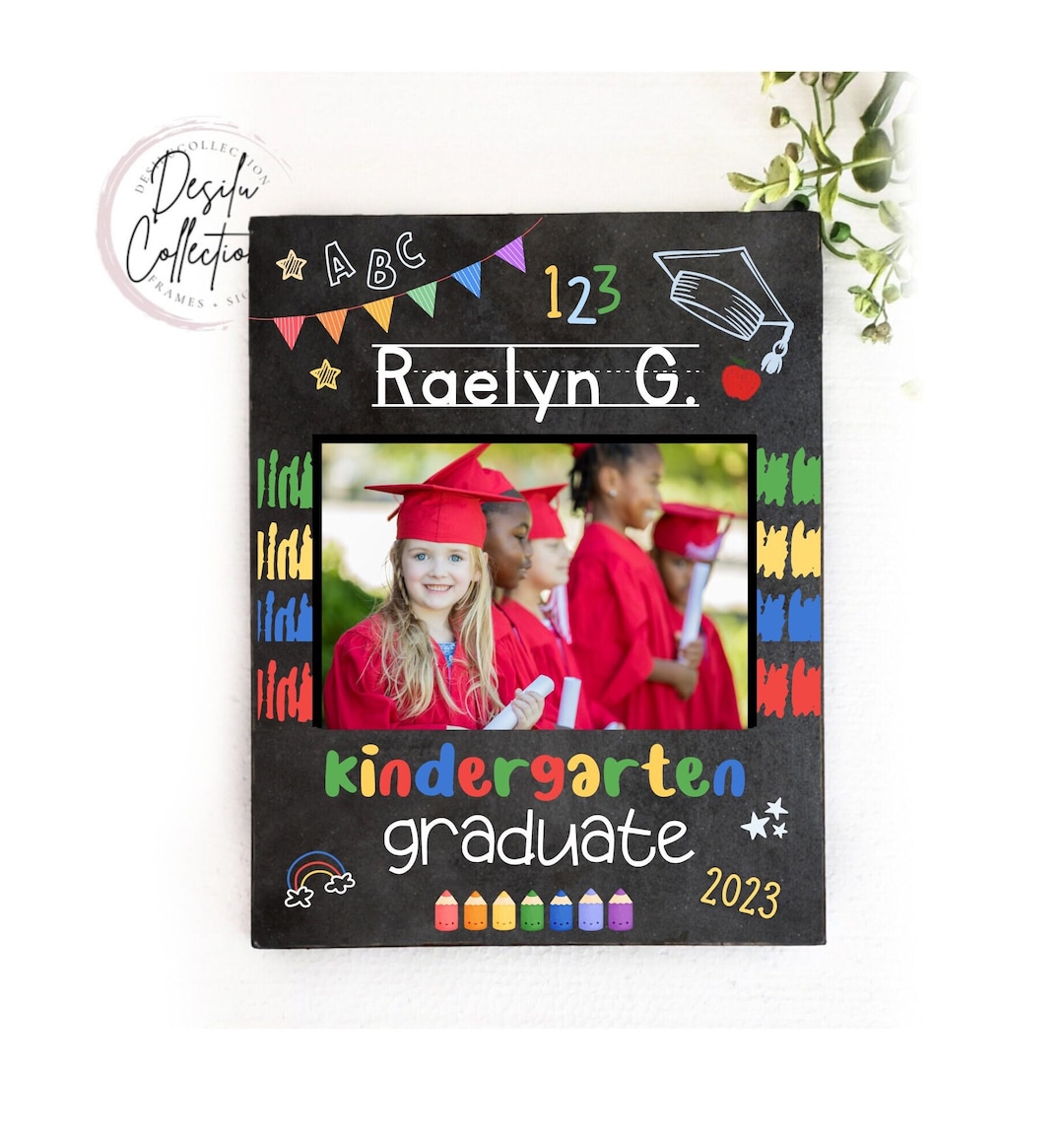 Personalized Kindergarten Graduation Gift Photo Frame, Kinder Grad Gift ...