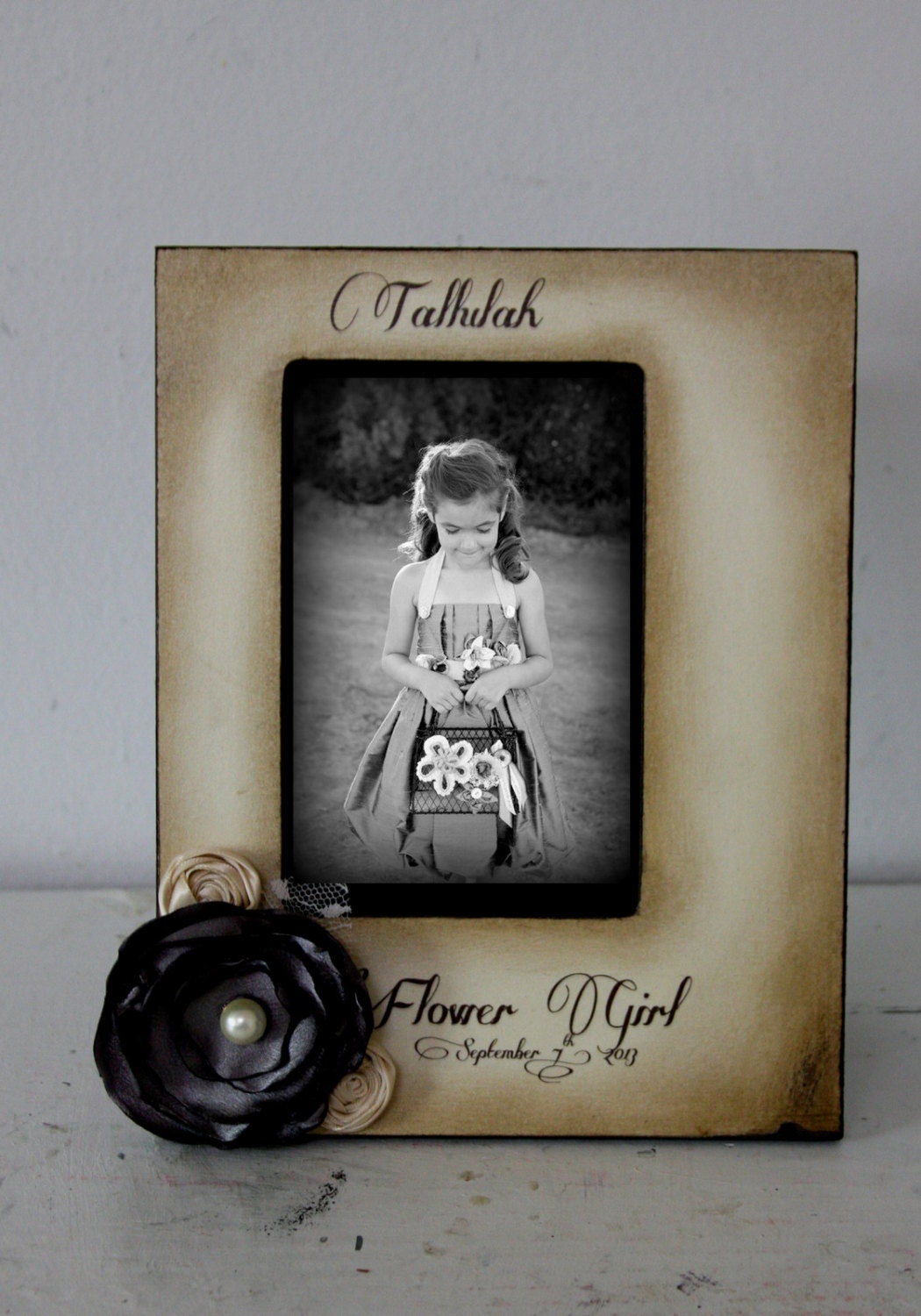 Flower Girl Picture Frame, Gifts for the Flower Girl, Rustic Photo ...