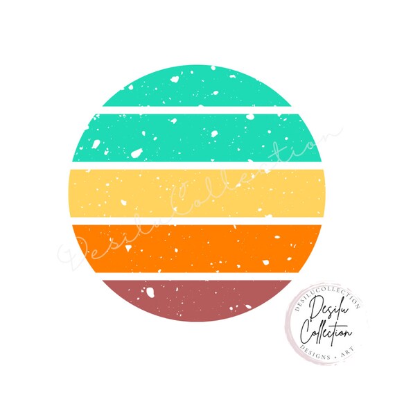 Retro Vintage Sunset SVG Retro Sun Svg Sunset Svg Sunset - Etsy