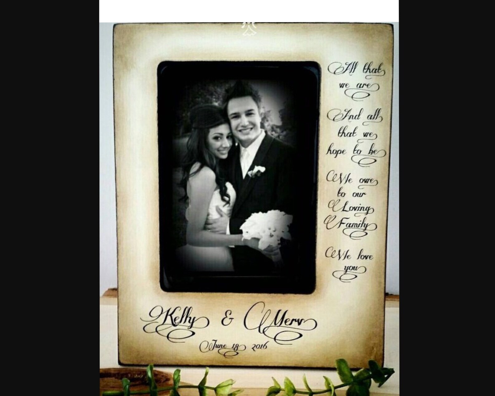 New Wedding Frame Rustic Wood Frame Personalized Picture Frame - Etsy
