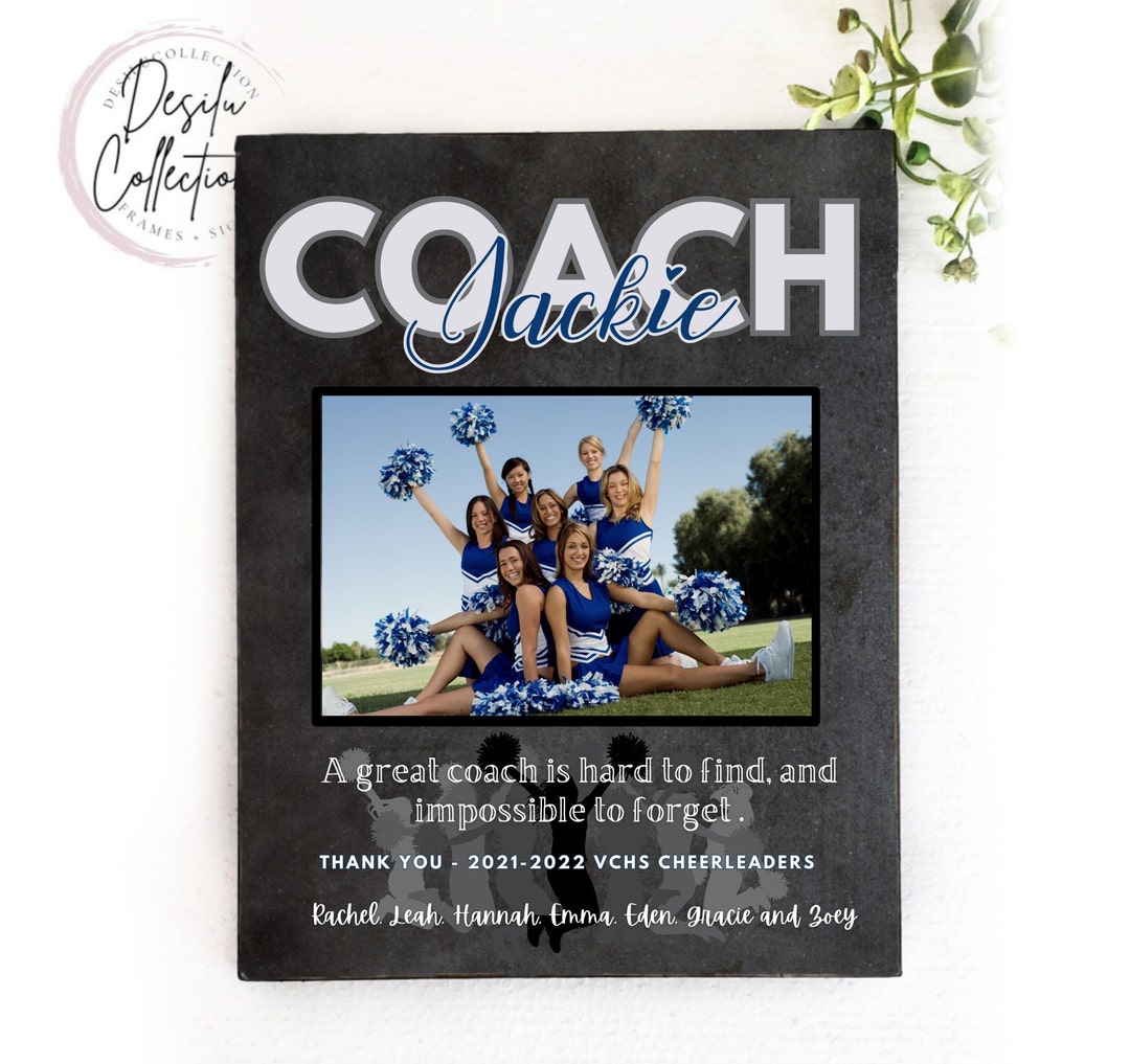 Personalized Cheer Coach Gift Photo Frame | Cheerleading Coach Picture ...