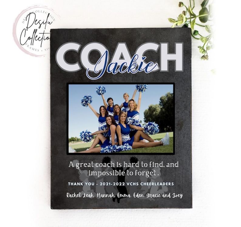 Personalized Cheer Coach Photo Frame, Team Gift - Etsy