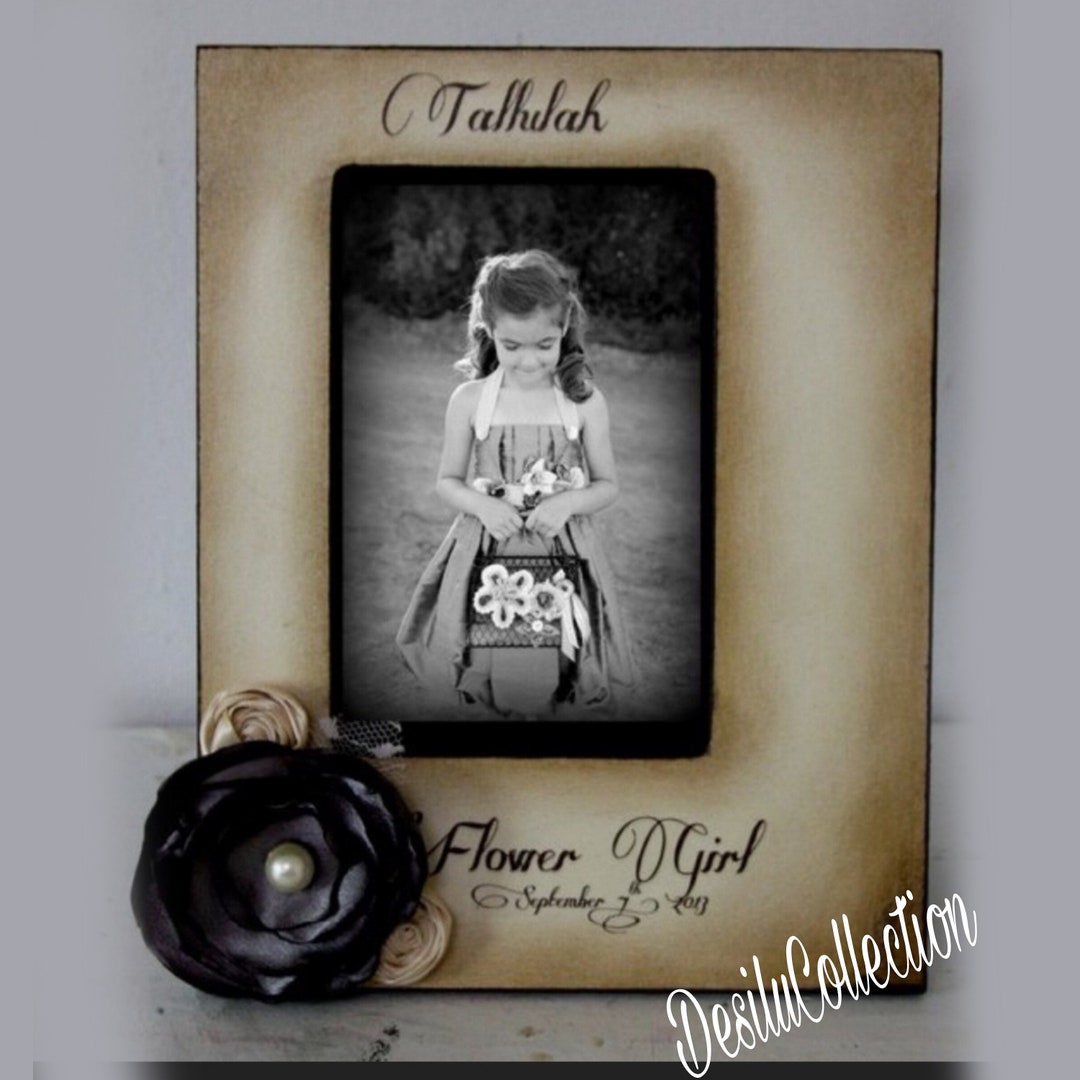 Flower Girl Picture Frame, Gifts for the Flower Girl, Rustic Photo ...