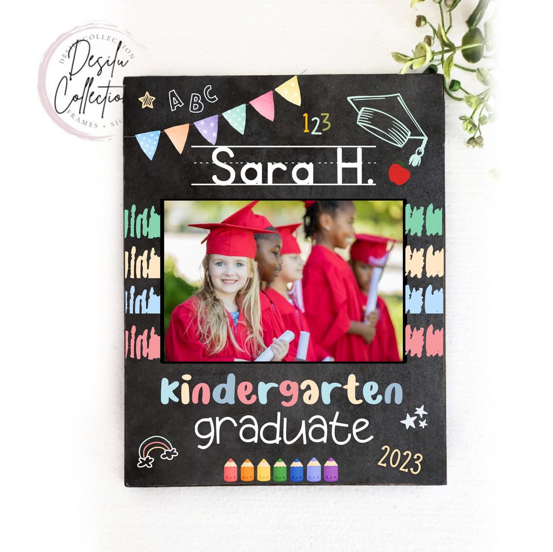 Personalized Kindergarten Graduation Gift Photo Frame, Kinder Grad Gift ...