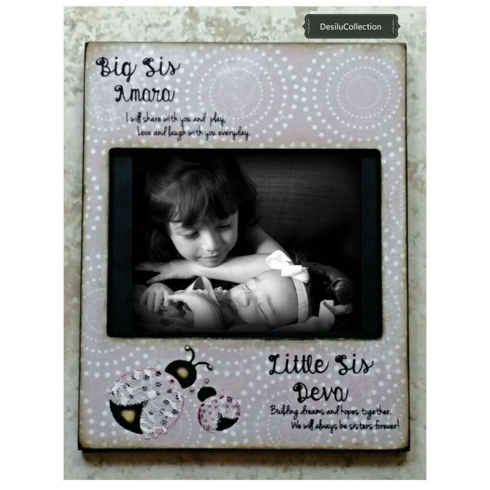 Big Sister Little Sister Big Sis Picture Frame Personalized - Etsy