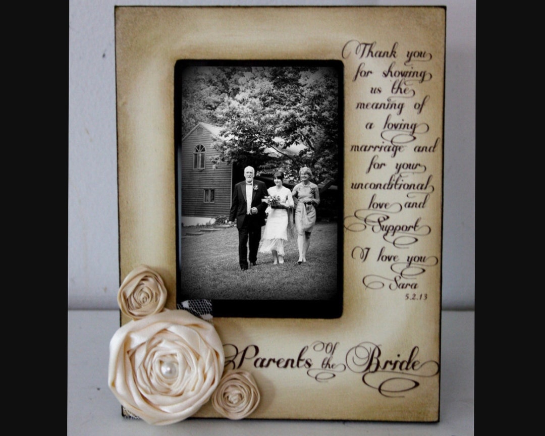 Parents of the Bride Wedding Picture Frame Gifts for Parents Wood Frame ...