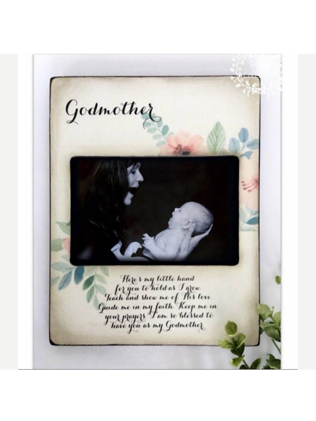 Godmother, Godparent Picture Frame, Baptism Gift for Godparents ...