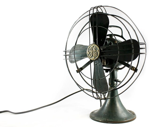 Antique Green GE General Electric Oscillating Fan - Etsy