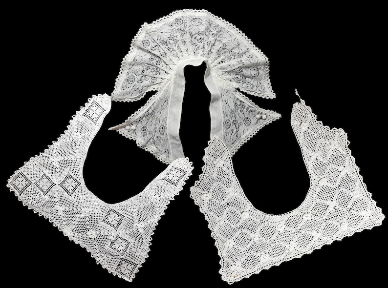 3 Anciens cols pour femme, crochet irlandais et dentelle - Etsy France