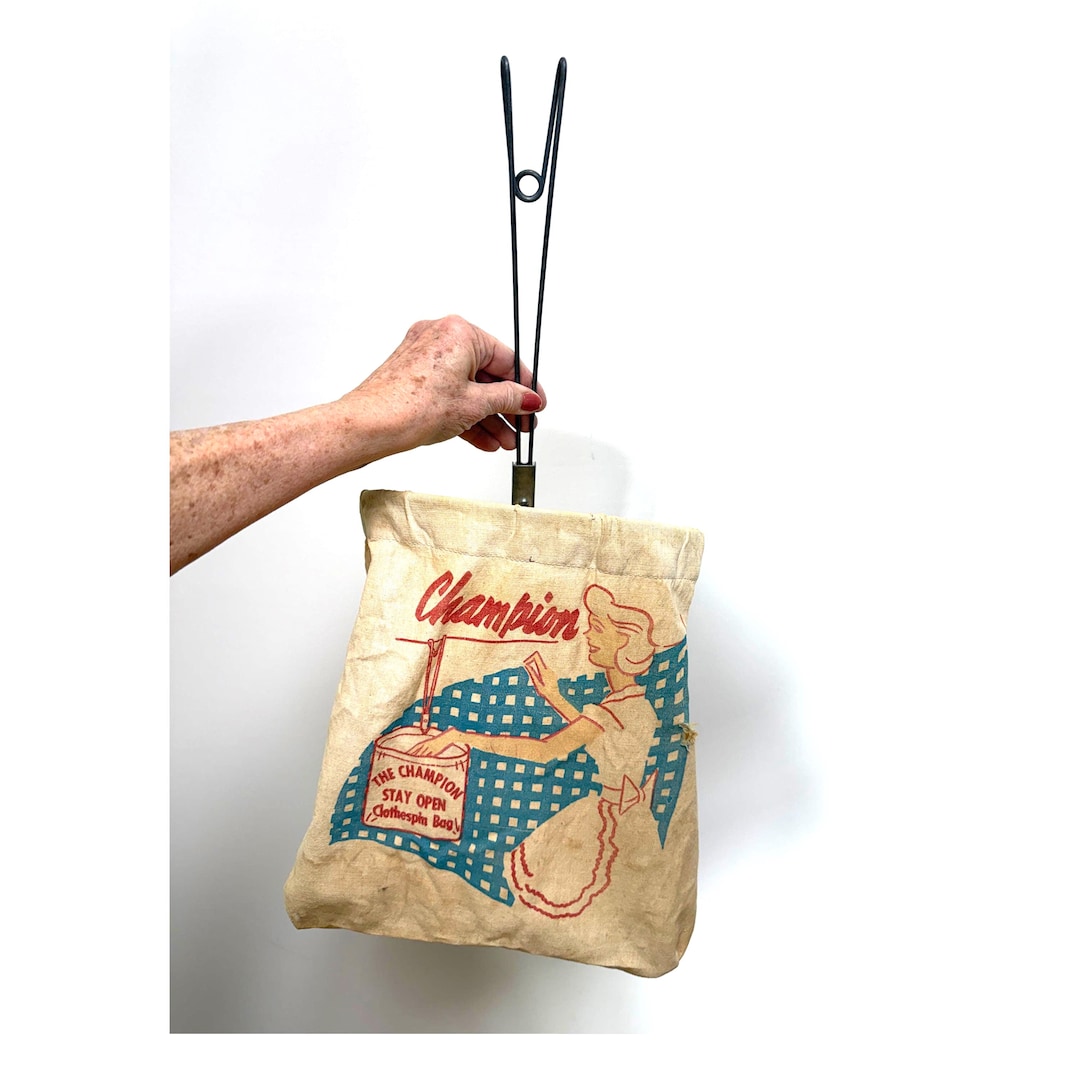 1950s/60s Champion Stay Open Clothespin Bag - Etsy