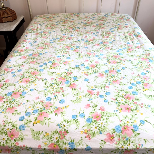 Vintage Floral Sheet - Etsy