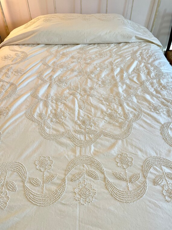 Home & Living Throws Antique Primitive Handmade French Knot Bed Spread ...