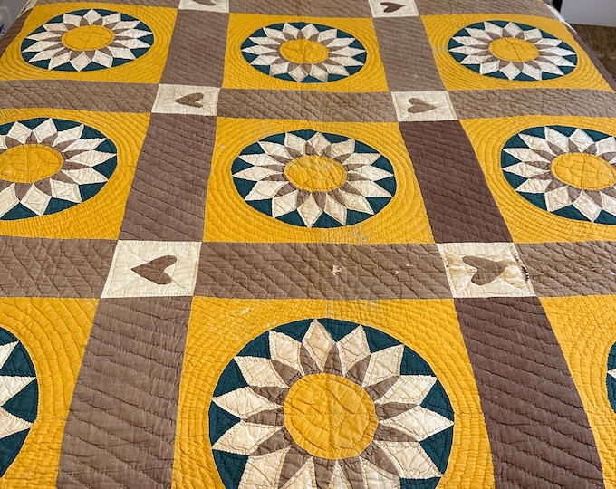 Antique 1800s Quilt Handmade Size 77" X 59" - Etsy