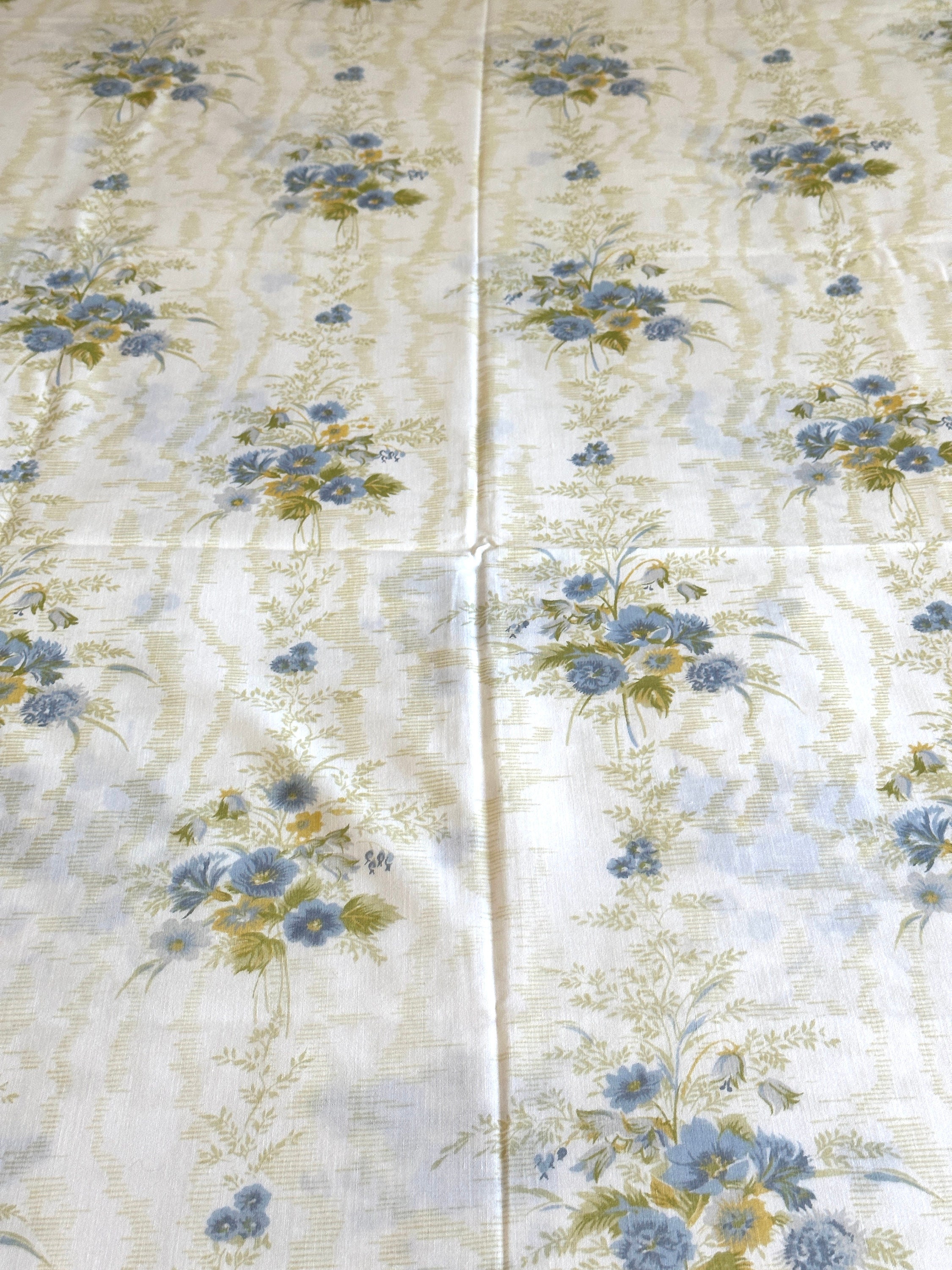 Vintage Blue Floral Sheets by Statepride Muslin Sheet Set FULL Size - Etsy