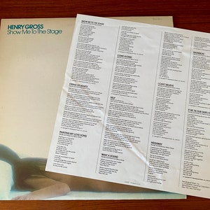 Henry Gross - Show Me to the Stage W/ Poster - Original Lifesong 1977 ...