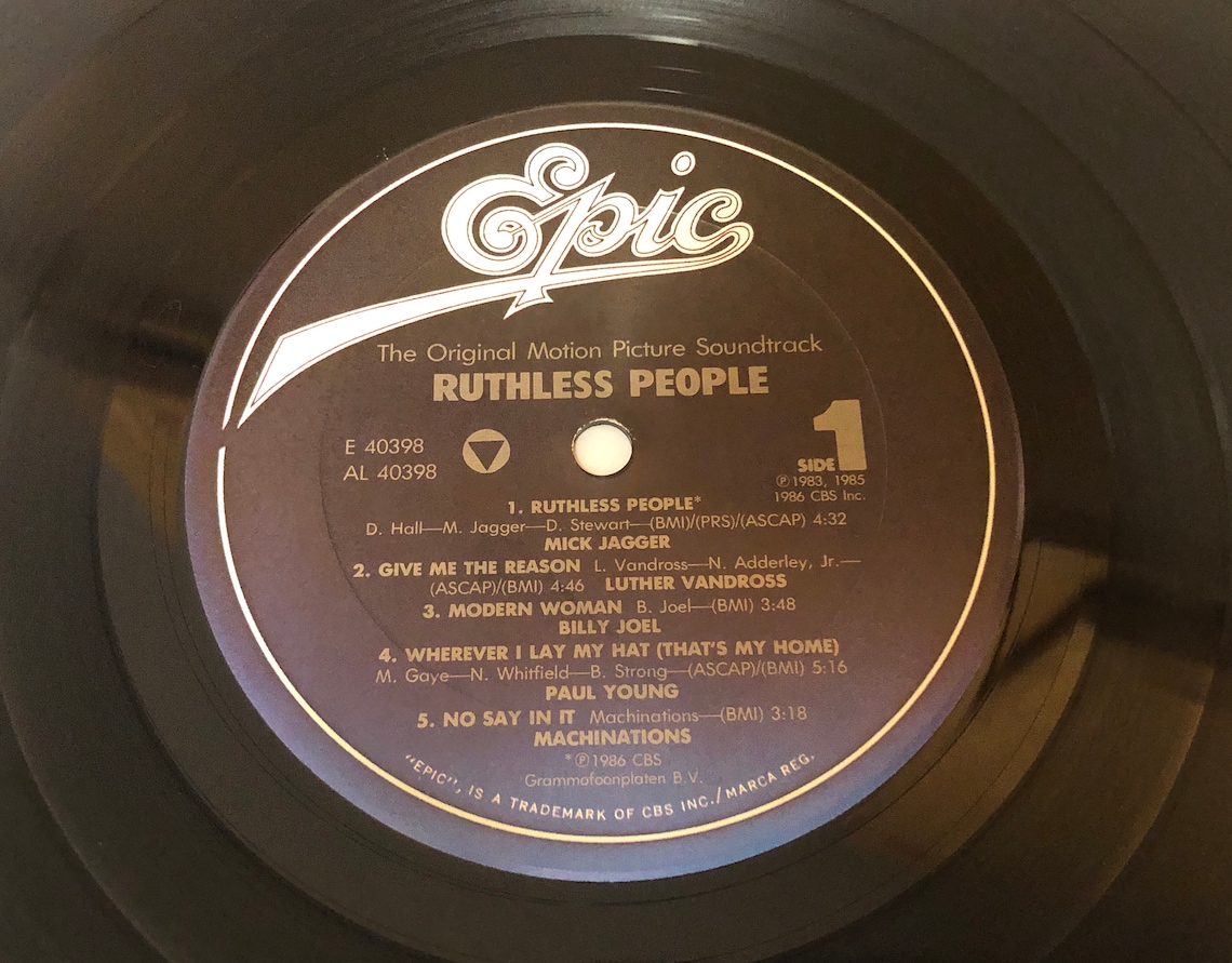 Ruthless People Original Motion Picture Soundtrack Mick | Etsy
