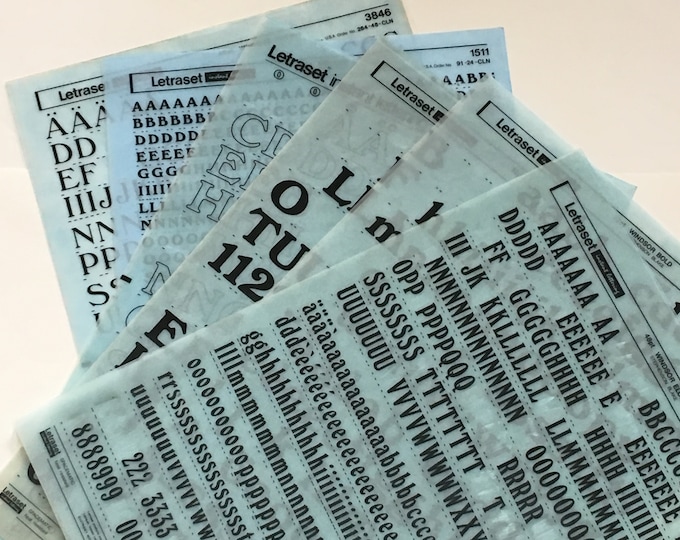 Letraset Instant Dry Transfer Lettering - Rub on Type - Presstype - 5 ...