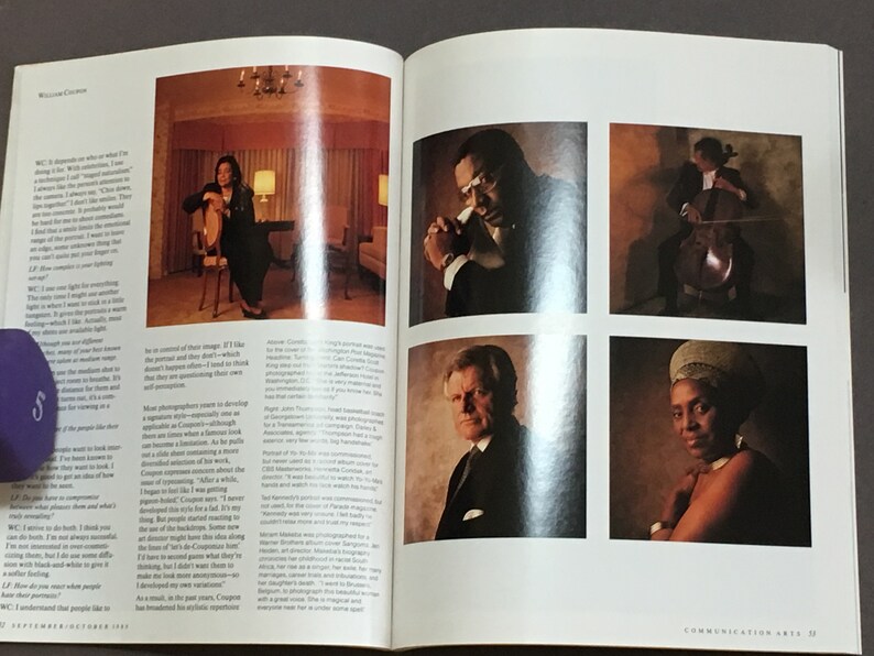 Communication Arts Magazine October 1989 Photo Portraits | Etsy