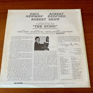 The Sting - Original Motion Picture Soundtrack - Marvin Hamlisch Scott Joplin - the Entertainer ...