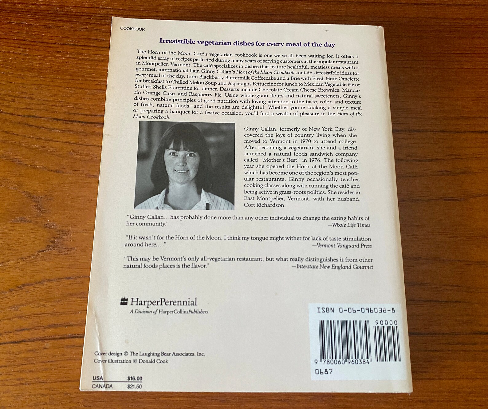 Horn of the Moon Cookbook Ginny Callan Vegetarian Cooking - Etsy