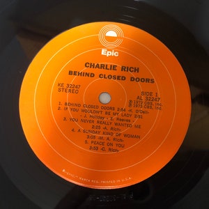 Charlie Rich - Behind Closed Doors - "peace on You" - Epic 1973 - Vintage Country Vinyl LP ...
