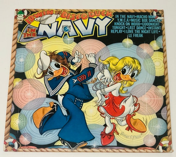 Irwin the Disco Duck in the Navy macho Man - Etsy