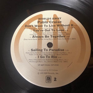 Pablo Cruise - Worlds Away - Original A&M 1978 - Pop Rock - "love Will Find a Way" - Vintage ...