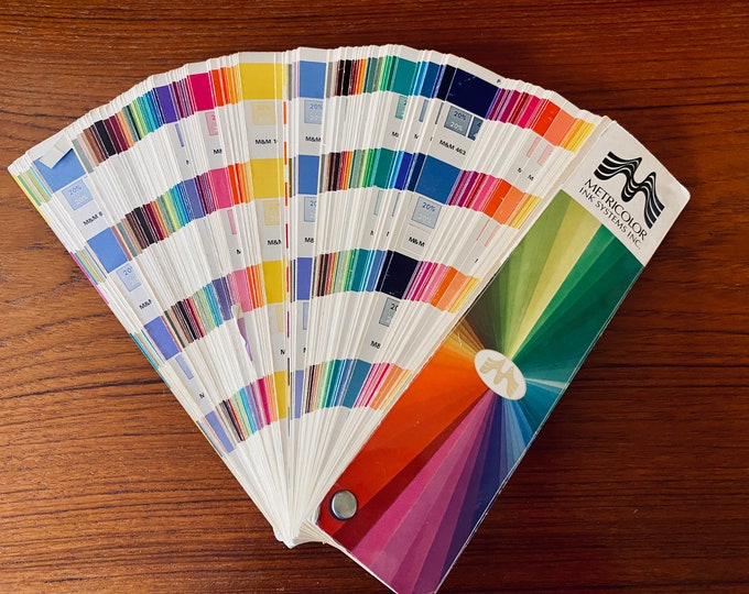 Vintage Printer's Color Swatch Book Metricolor Ink Systems 1980's Color ...