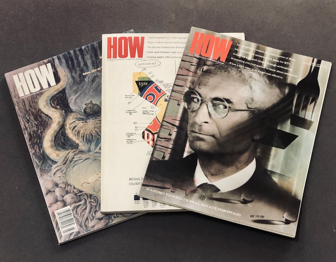 HOW Magazines 1980s/90s Graphic Design Logos - Etsy