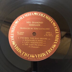 Neil Diamond - Serenade - "longfellow Serenade" - 70's Pop - Columbia ...