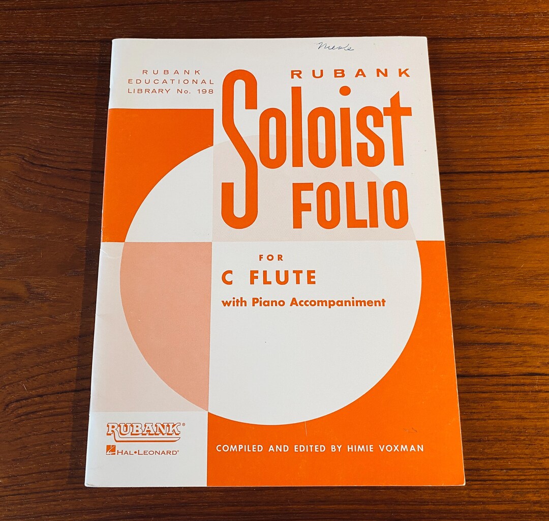 Vintage Rubank Soloist Folio for C Flute With Piano - Etsy
