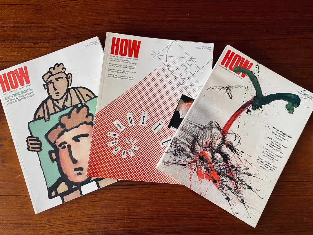 3 HOW Magazines - 1980s - Graphic Design - Logos - Typography ...