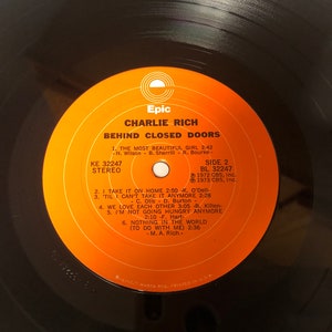 Charlie Rich - Behind Closed Doors - "peace on You" - Epic 1973 - Vintage Country Vinyl LP ...