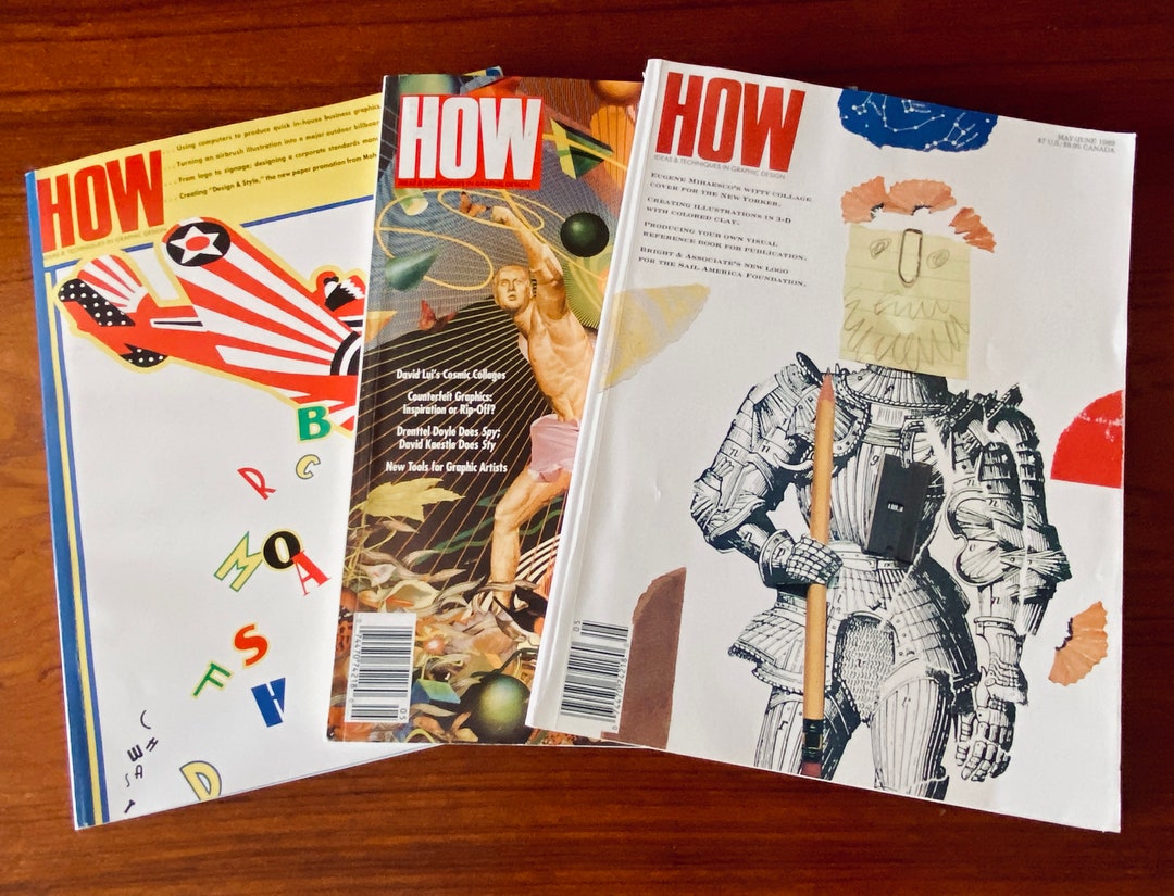 HOW Magazines 1980s/90s Seymour Chwast David Lui's - Etsy