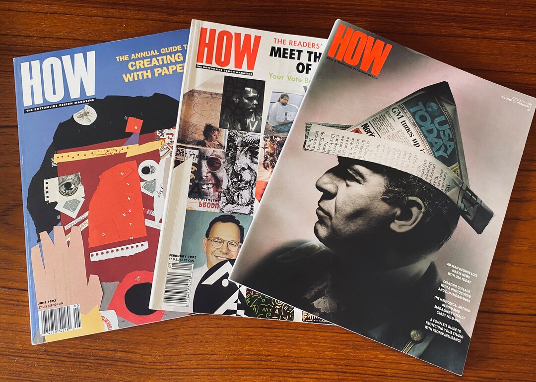 HOW Magazines 1980s/90s Graphic Design Logos Typography Advertising ...