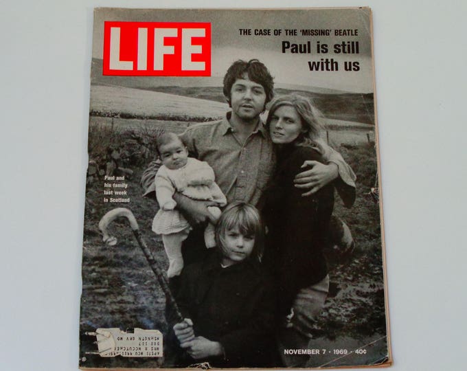 Life Magazine November 7, 1969 the Paul Mccartney Mystery paul is Still ...