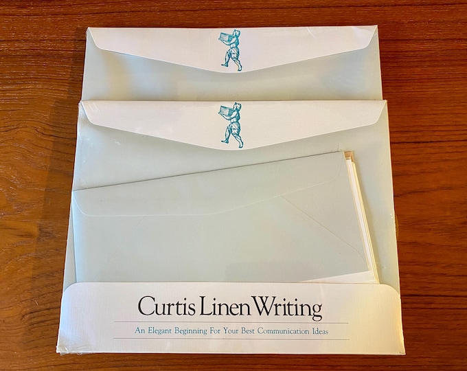 Vintage Curtis Linen Writing Paper Samples With Envelopes - 22# Linen ...