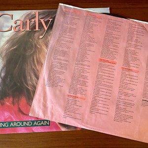 Carly Simon - Coming Around Again - "all I Want is You" - RCA 1987 ...