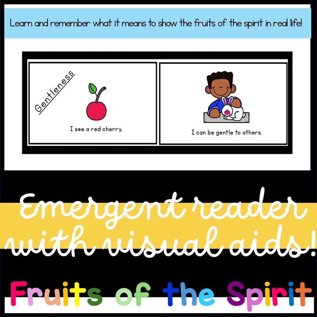 Fruit of the Spirit Emergent Reader With Visual Aids (printable), Prek ...