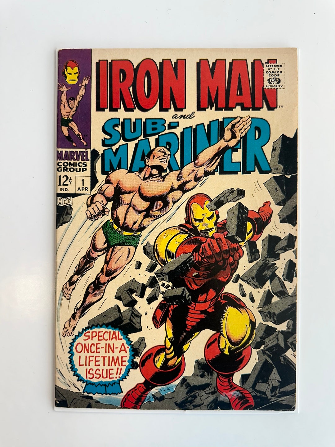 Iron Man and Sub-mariner 1 7.0 FN-VF 1968 Marvel Comics Key S.A. - Etsy