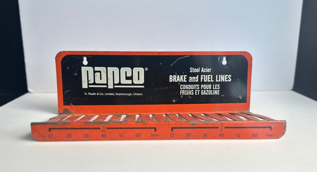 Papco Steel Acier Brake and Fuel Lines Sign Hanging Wall Display - Etsy