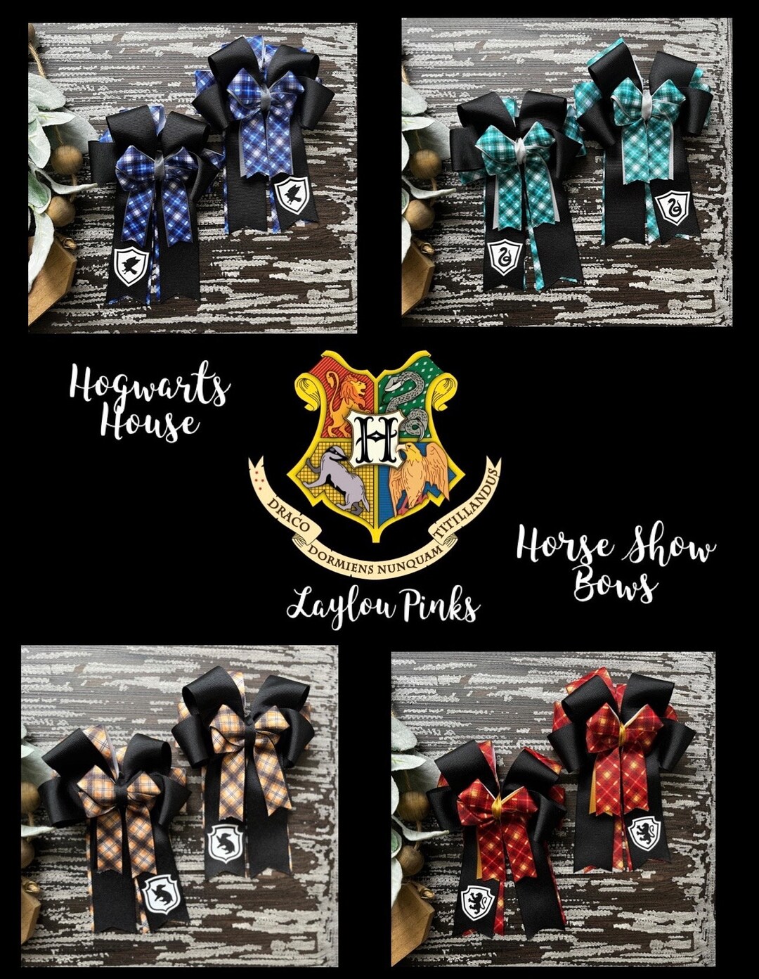 Harry Potter Wizard House Inspired Monogrammed Equestrian Horse Show ...