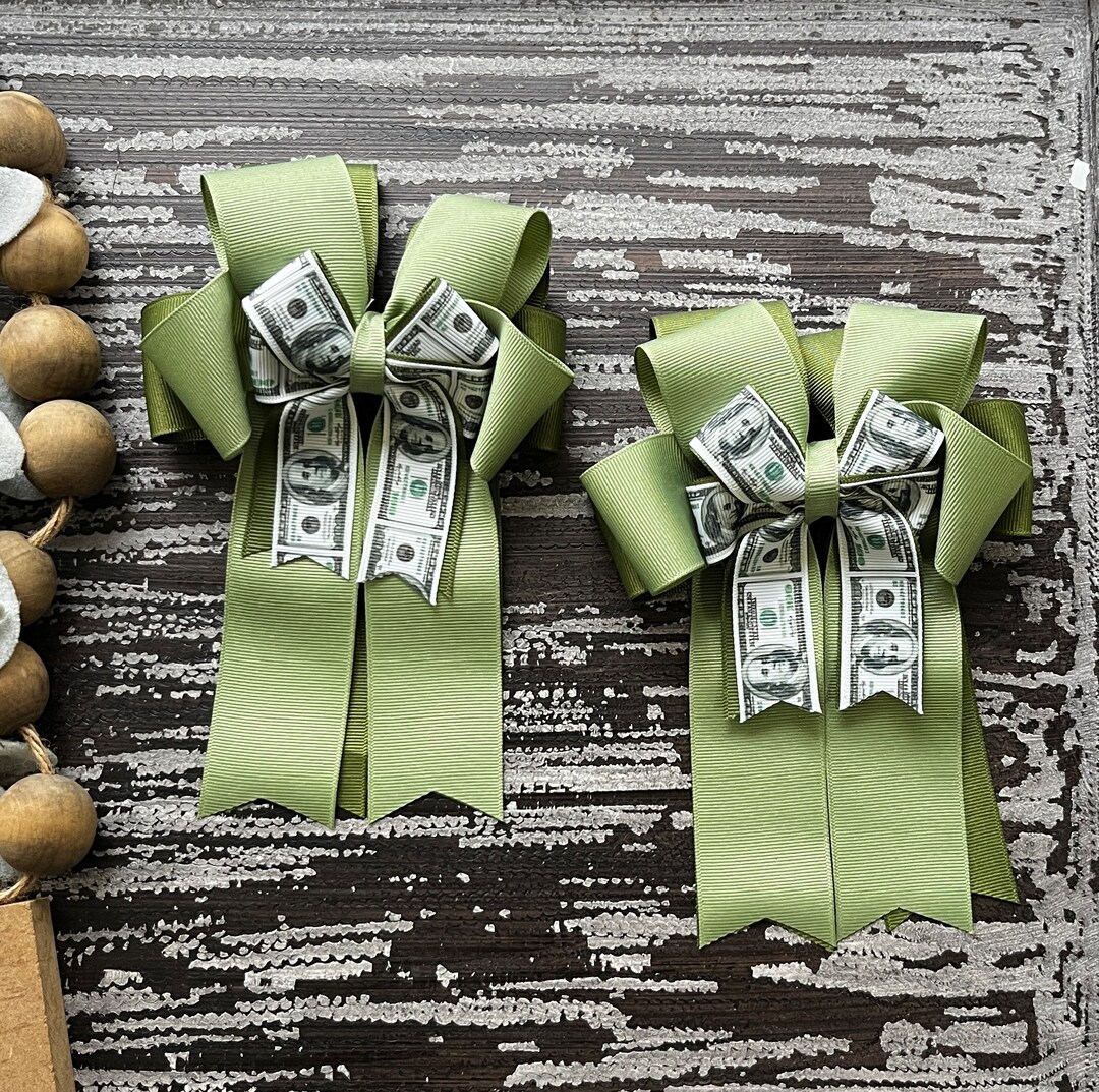 RTS Show Me the Money Monogrammed Equestrian Horse Show Bows - Etsy