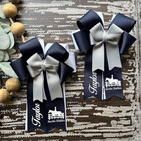 Custom Equestrian Show Bows - Etsy