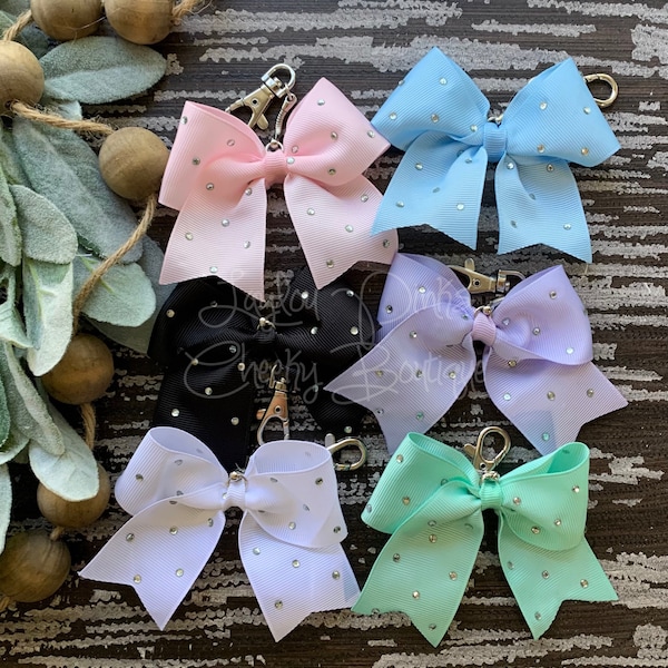 Cheer Bow Key Chain - Etsy