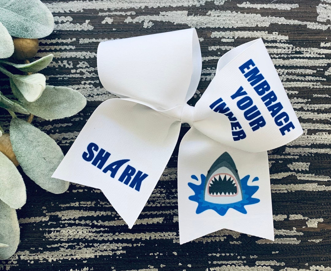Shark Cheer Bow - Etsy