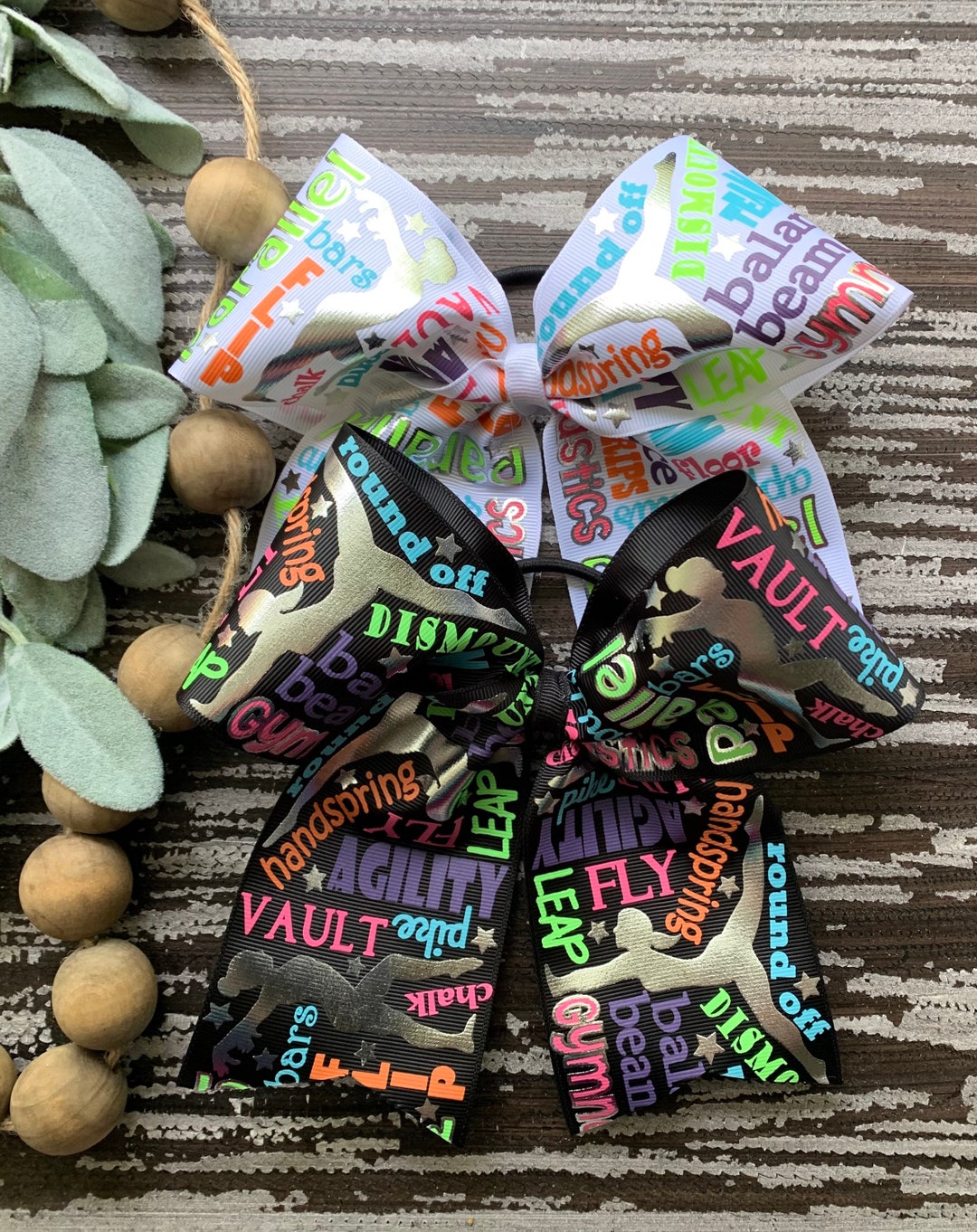 Gymnastics Word Bow - Etsy