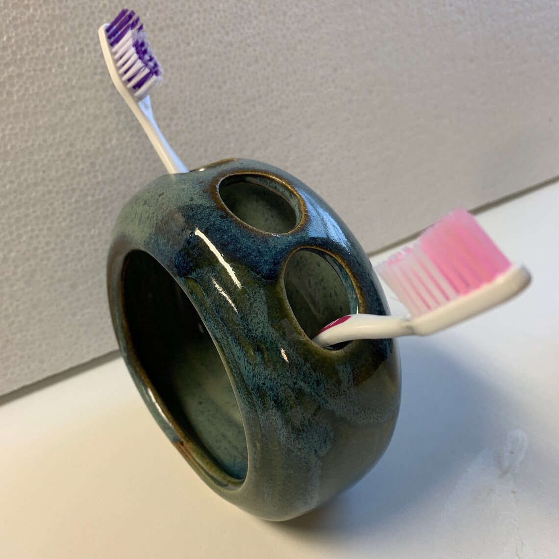 Ceramic Toothbrush Holder Pottery Countertop Toothbrush - Etsy