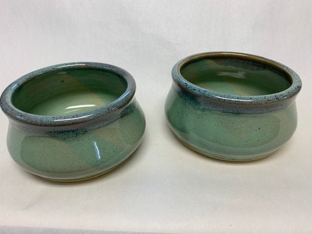 Pair of Small Spaniel/ Bassett Bowls, Dog Dishes, Pet Bowls, Ceramic - Etsy